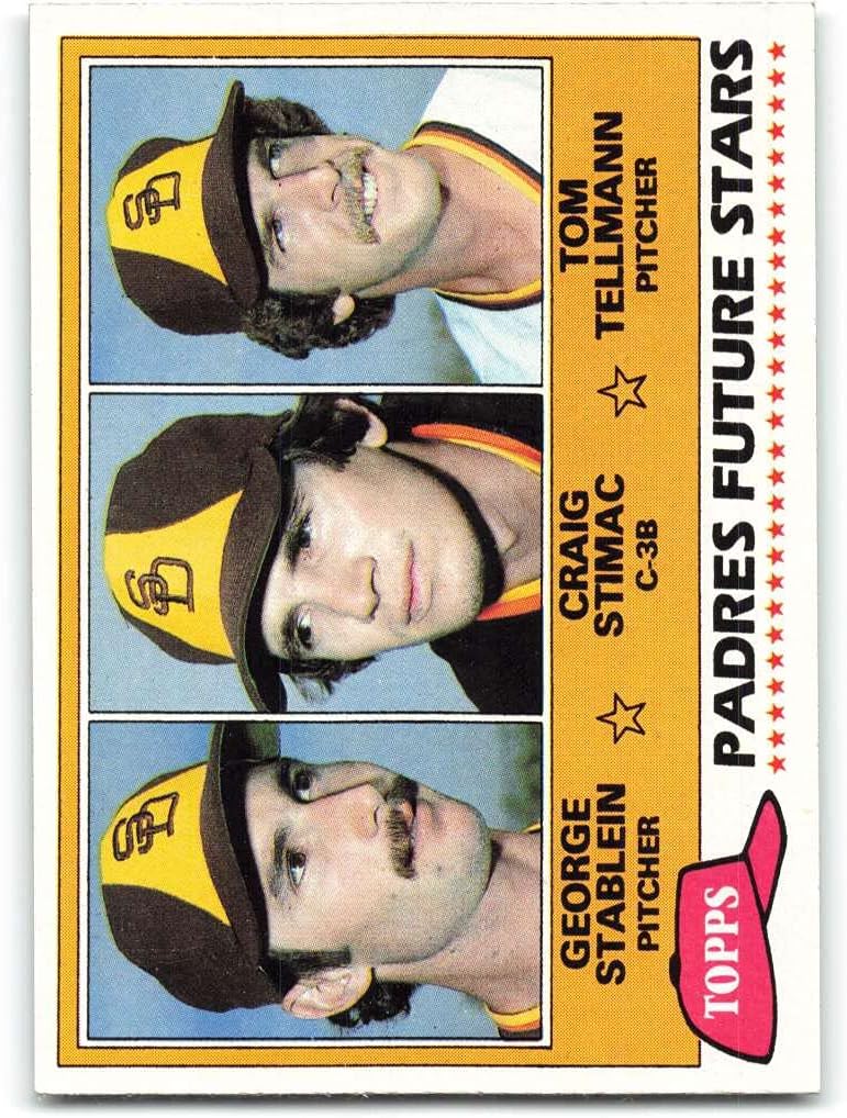 Amazon.com: 1981 Topps Baseball #356 George Stablein/Craig Stimac/Tom ...