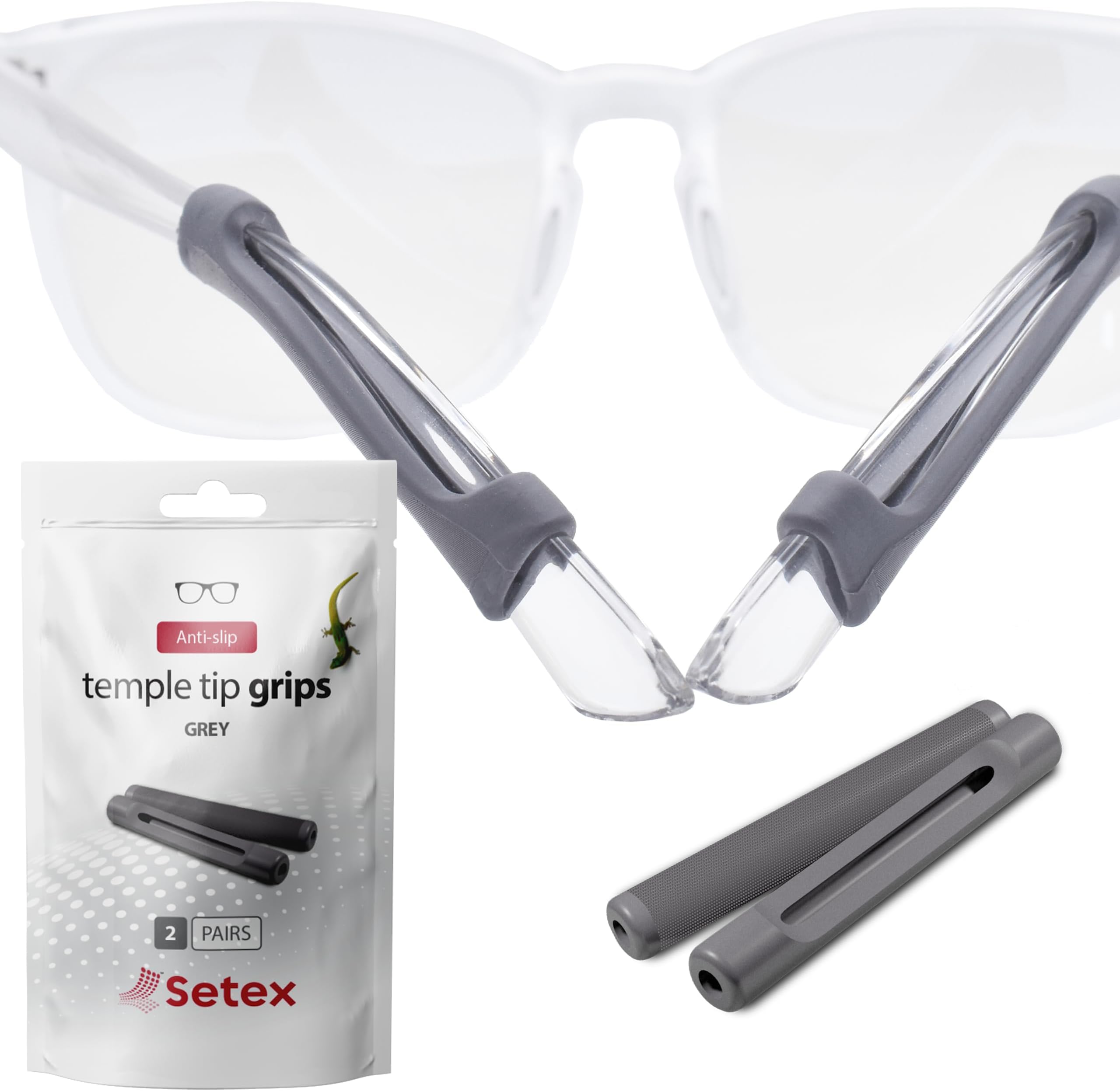 Amazon.com: Setex Gecko Grip Temple Tip Grips for Glasses, (2 Grey ...