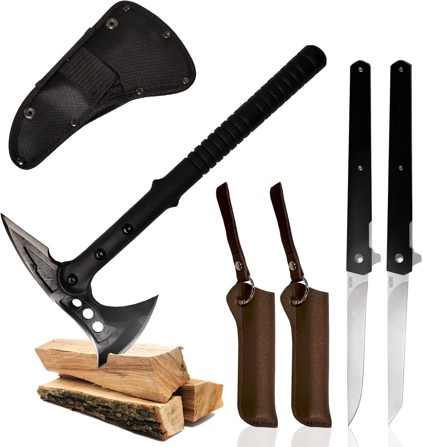 Swords and more Outdoor Axt mit Scheide, Outdoor Tomahawk ...