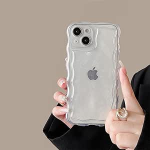 Amazon.com: FABSPARK Case for iPhone 15,Cute 3D Transparent Meteorite Bubble Water Ripple ...
