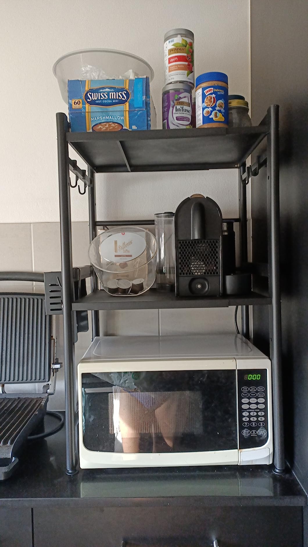 KITment Expandable Microwave Shelf, Metal Microwave Oven Rack ...