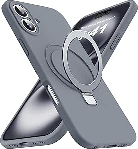 Amazon.com: SKYLMW Designed for iPhone 16 Plus Case with Magnetic Invisible Stand Compatible ...