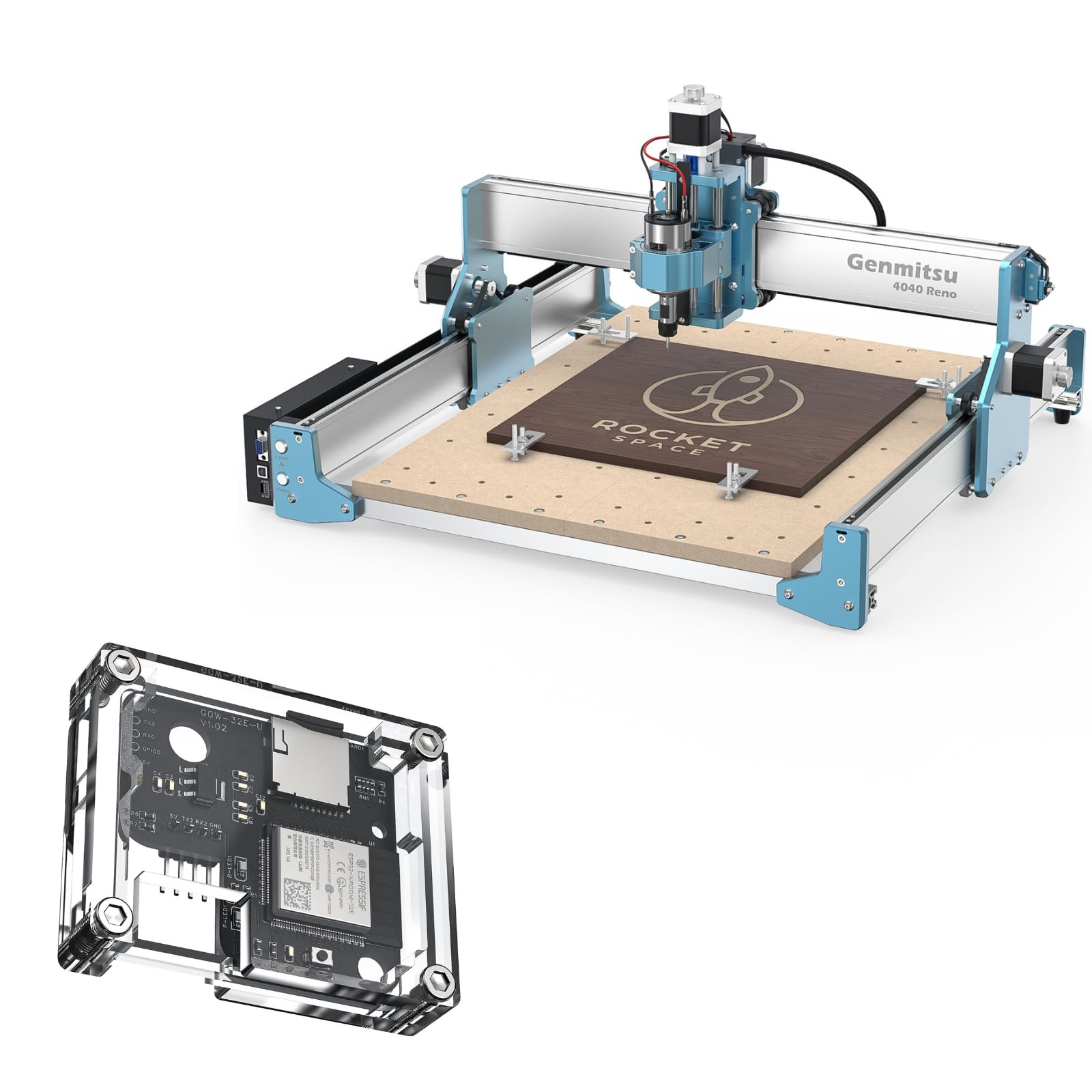 Genmitsu 4040 Reno CNC Router Milling Machine + GGW-UART Wireless Wi-Fi ...