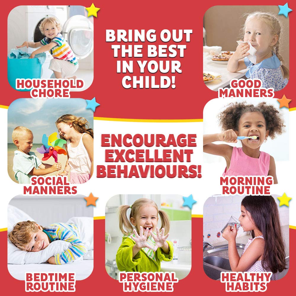 Behavior Chore Chart for Kids – Daily Responsibility Reward Chart for ...