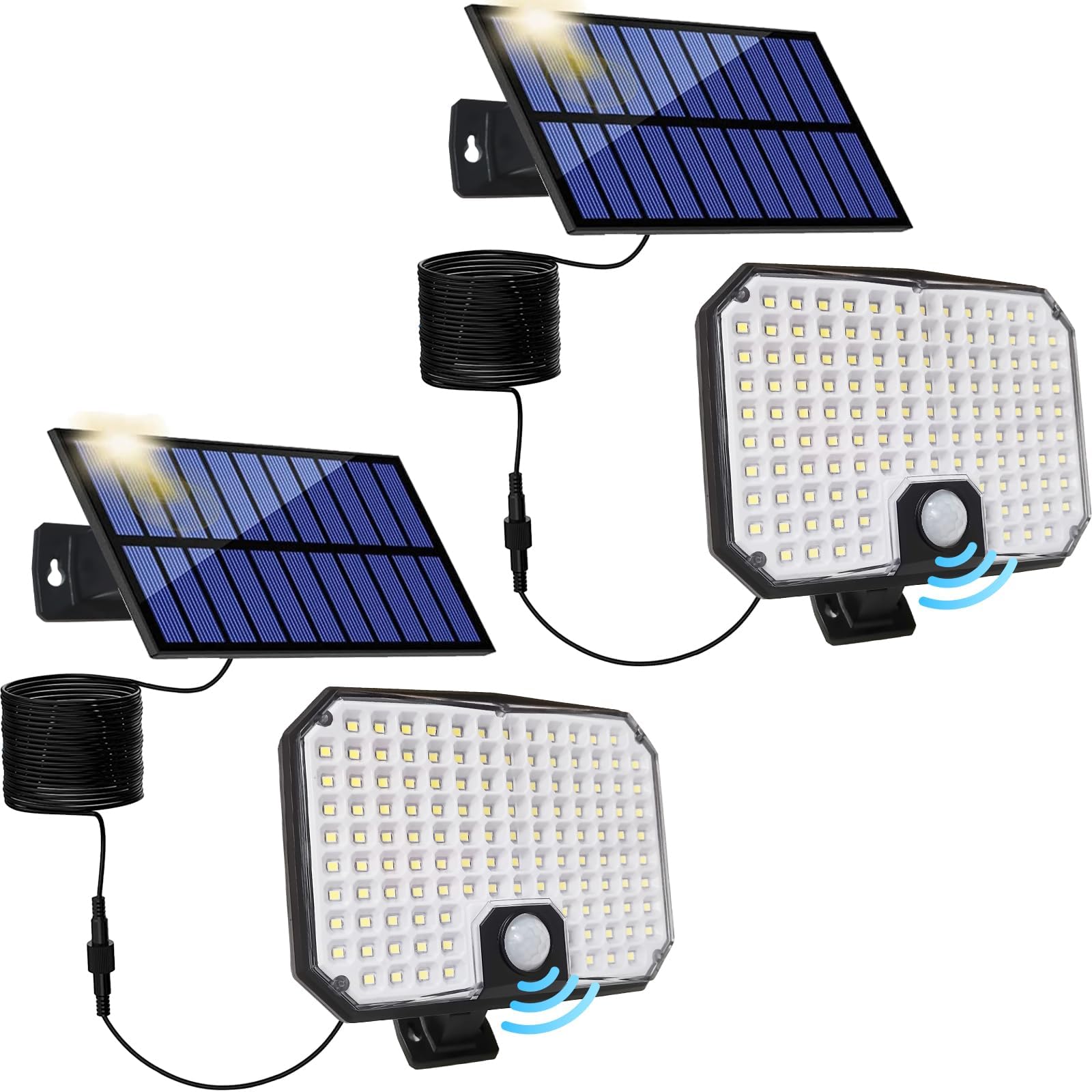 QQARORSUN Solar Motion Detector Lights, Solar shed Light with Separate ...