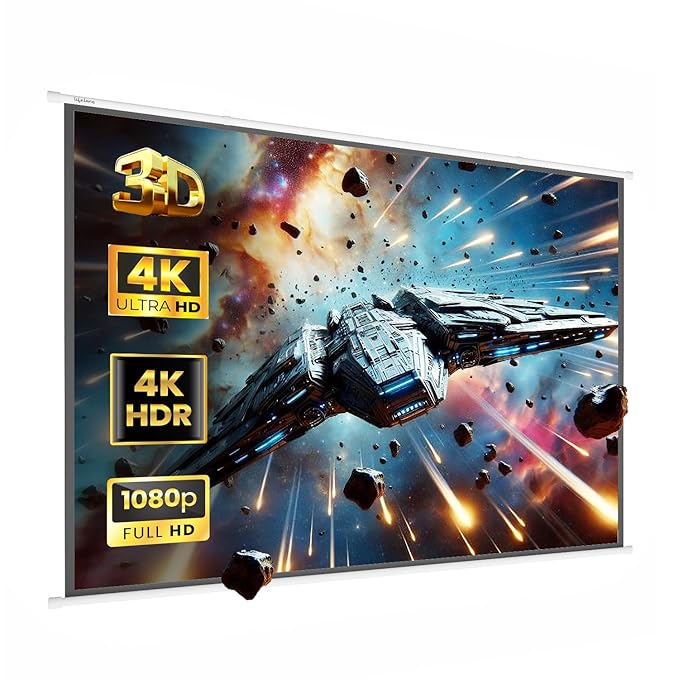 Lifelong CineMagic 100 Inch Projector Screen | Supports 4K Ultra HD ...