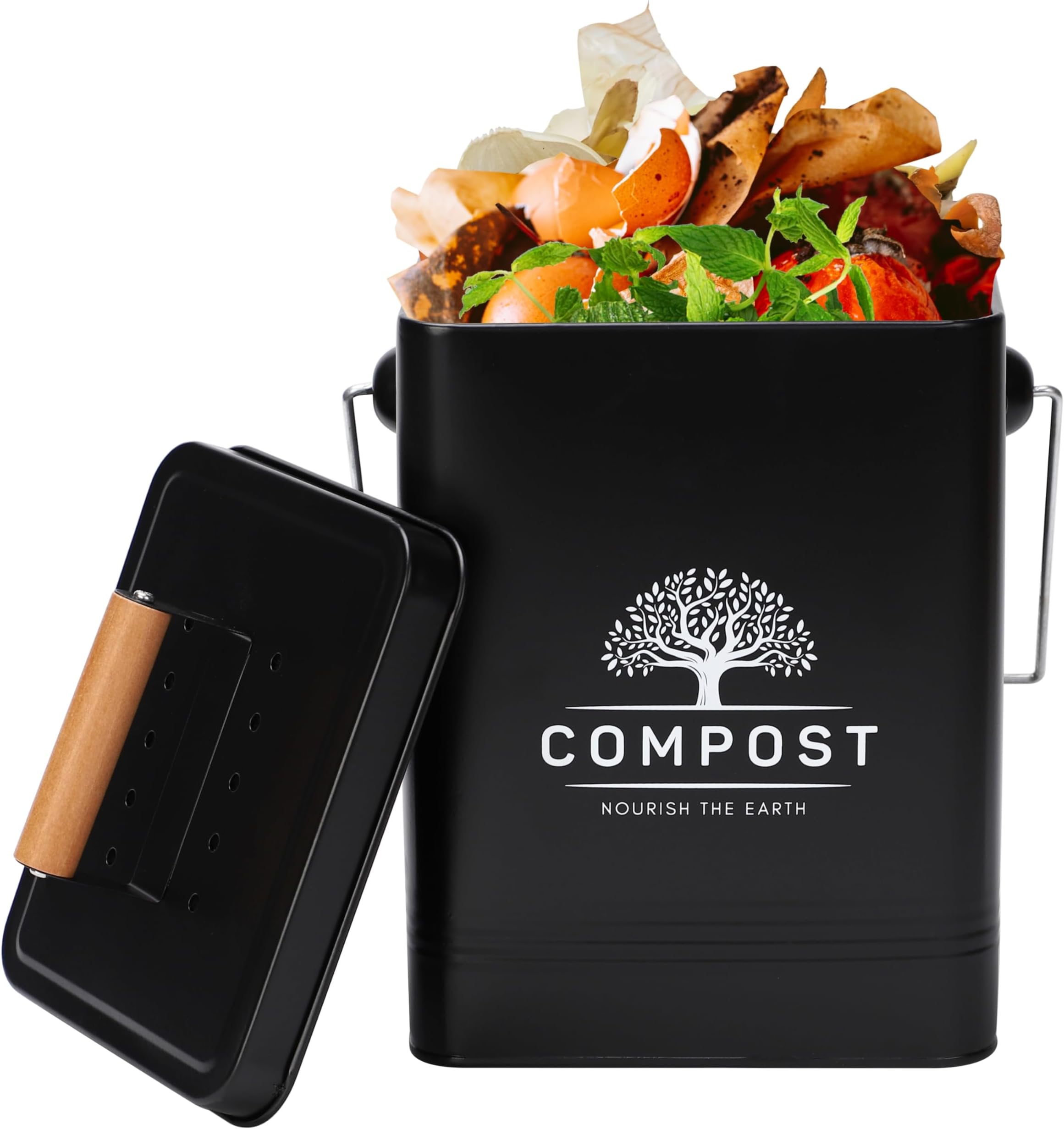 Amazon.com : Candco Compost Bin for Kitchen Counter, 1 Gallon Compost ...