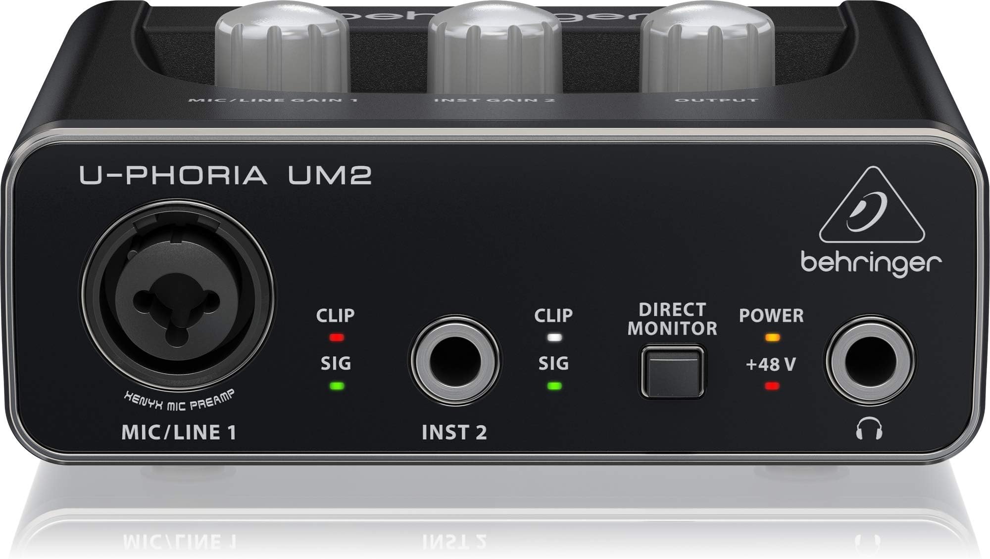 Behringer UM2 Audiophiles 2x2 USB Audio Interface mit XENYX ...