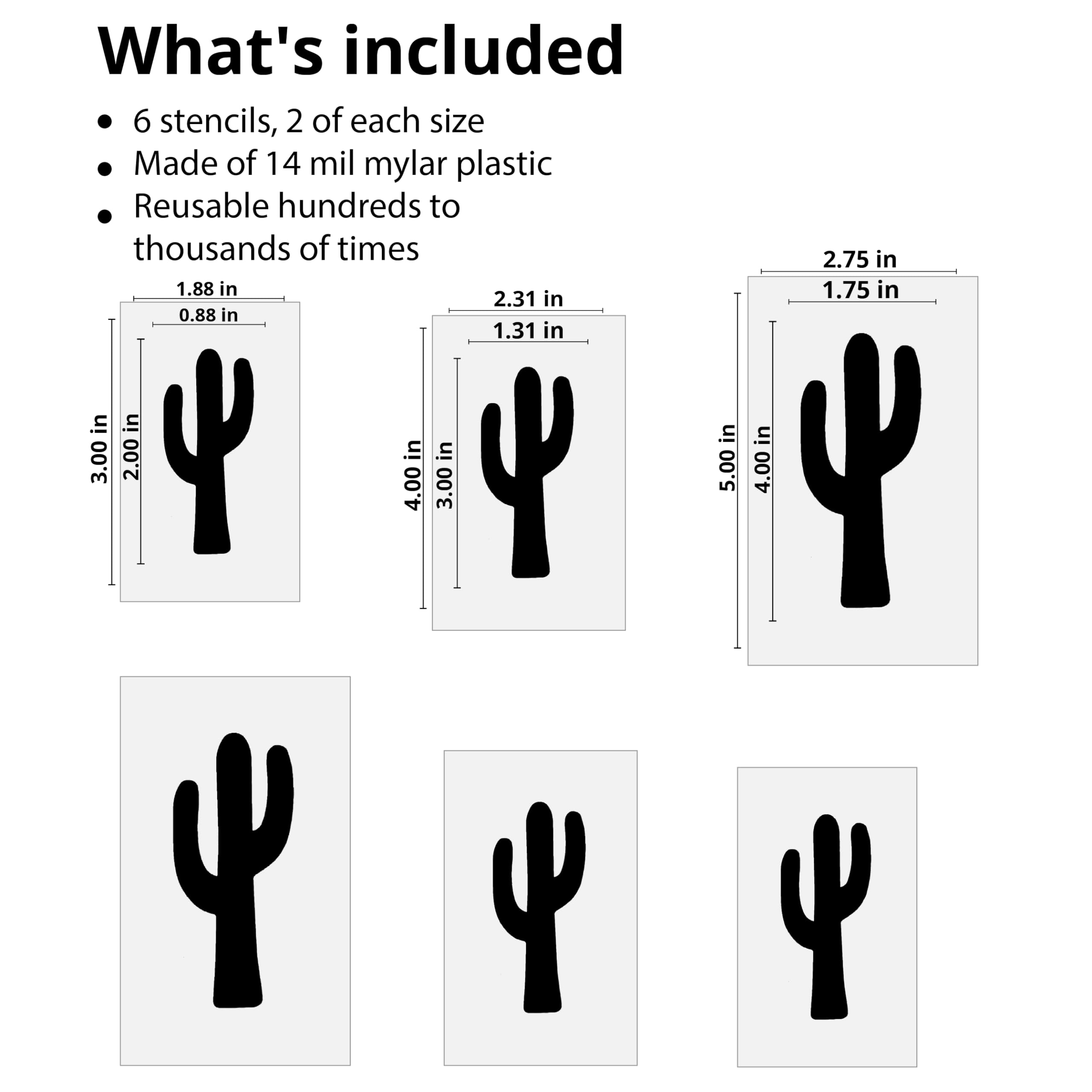 Saguaro Stencil Saguaro Stencil Etsy