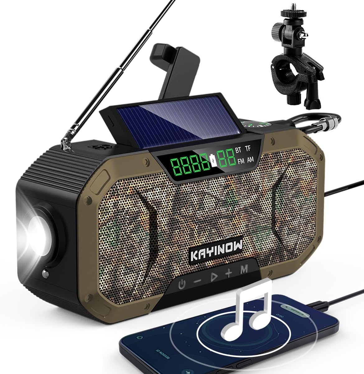 Amazon.com: Eton All-Band Odyssey Multi-Powered Radio with Bluetooth ...