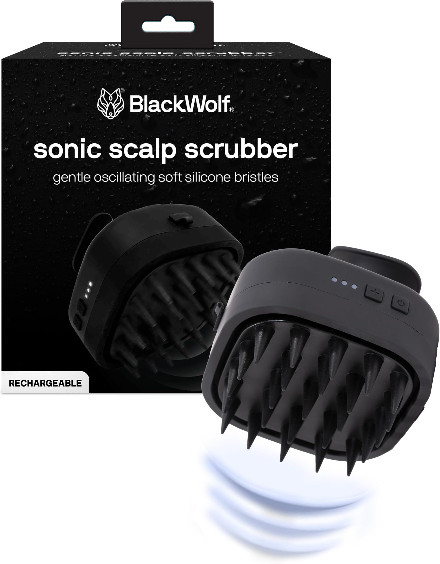 Amazon.com: Black Wolf Sonic Scalp Scrubber - Electric Hair & Scalp ...