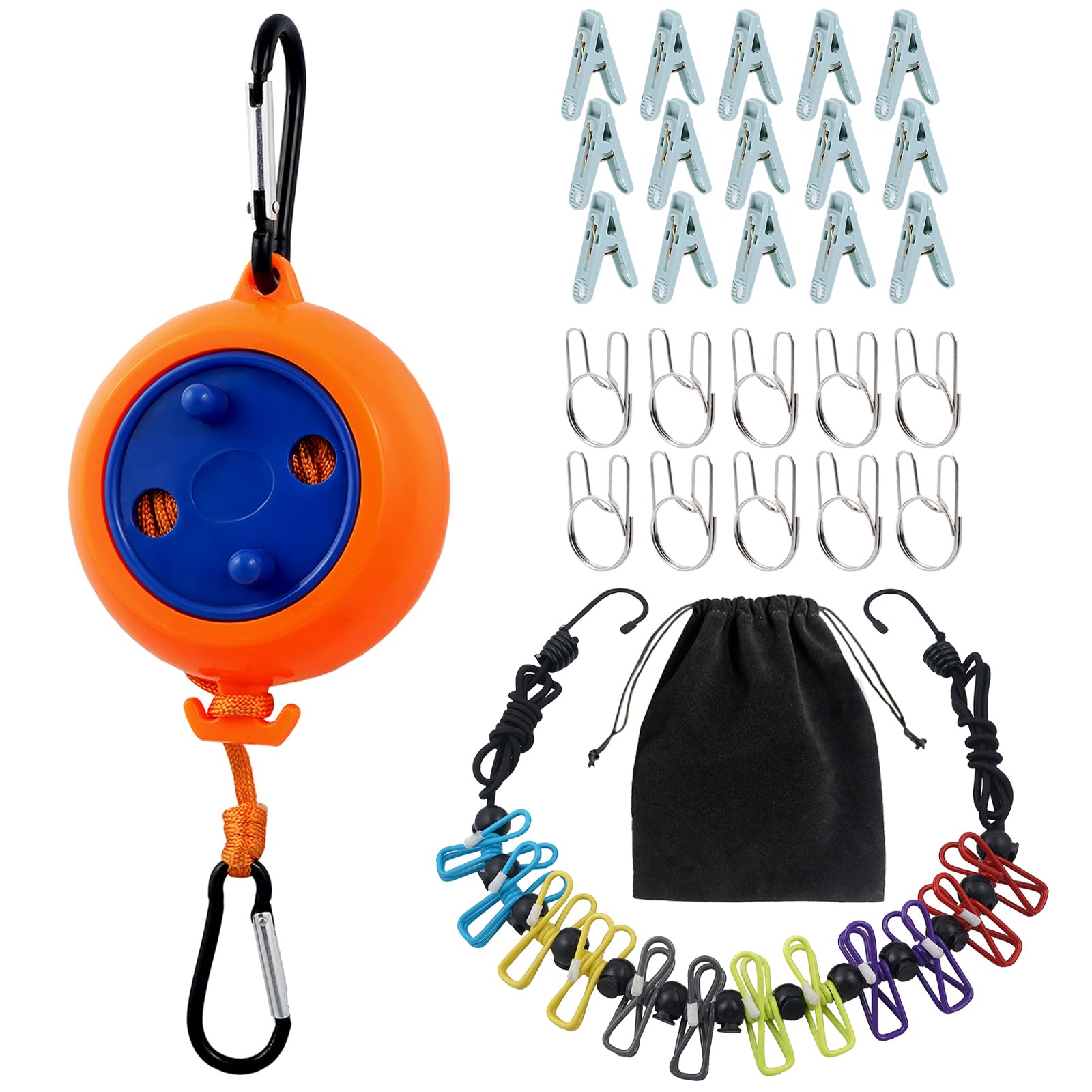 Amazon.com: WaWacomp Portable Travel Clothesline is 32 Ft Retractable ...