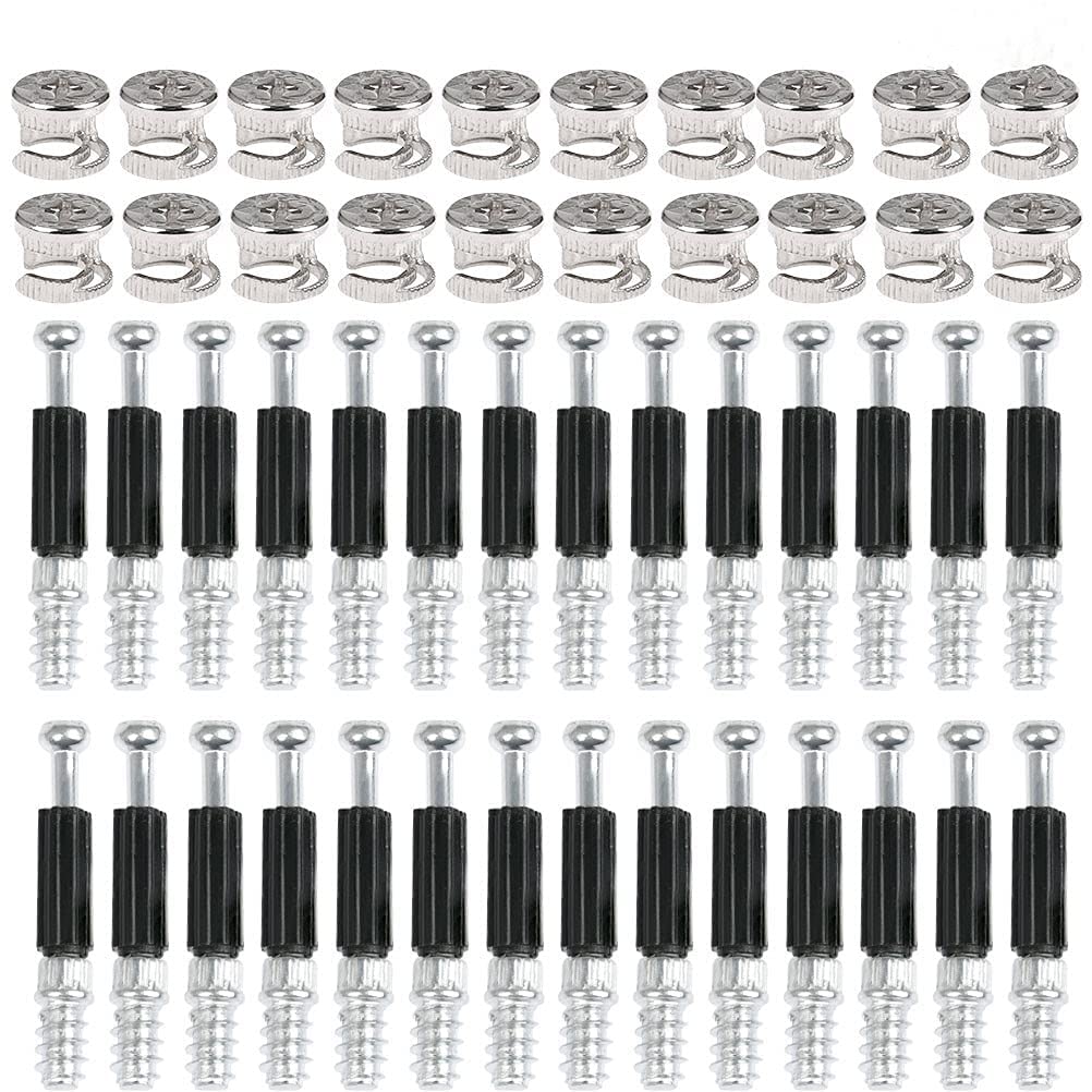 50pcs Furniture Hardware Fixing Screws Set Bolts Fixing Dowels ...