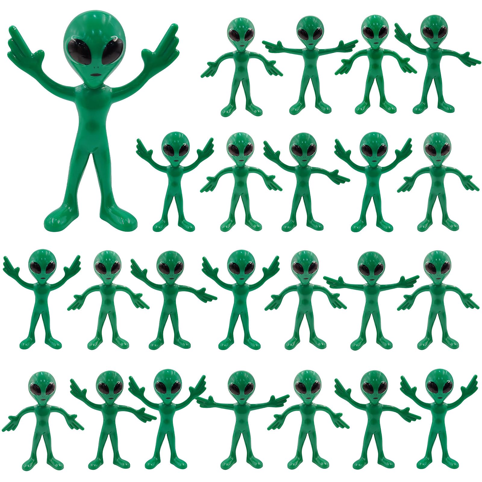 Amazon.com: YanGetifit Bendable Alien Figures, 24 Pcs Action Flexible ...