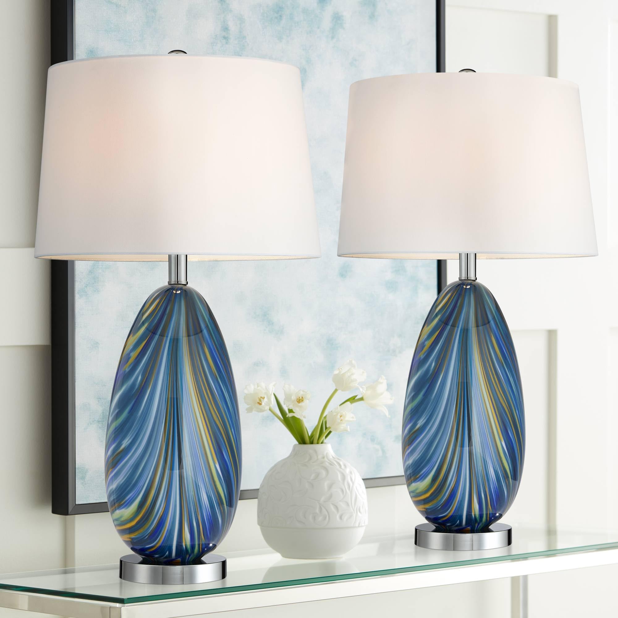 360 Lighting Anna 27 1/4" Tall Modern Coastal Table Lamps Set of 2 ...