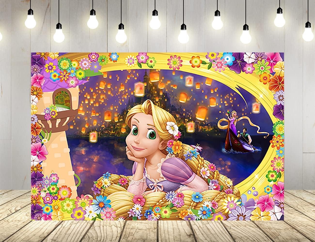 Princess Rapunzel Backdrop for Birthday Party Supplies Tangled Baby ...