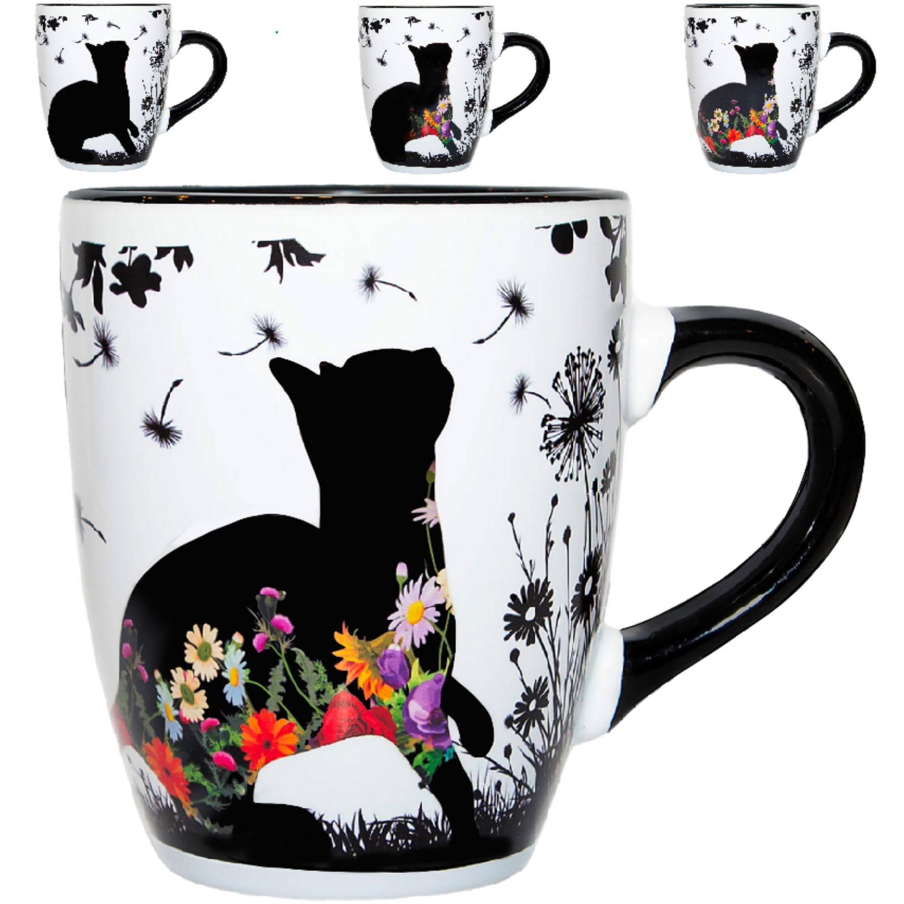 Amazon.com: Color Changing Cat Coffee Mug 12OZ - Ceramic Heat Sensitive ...