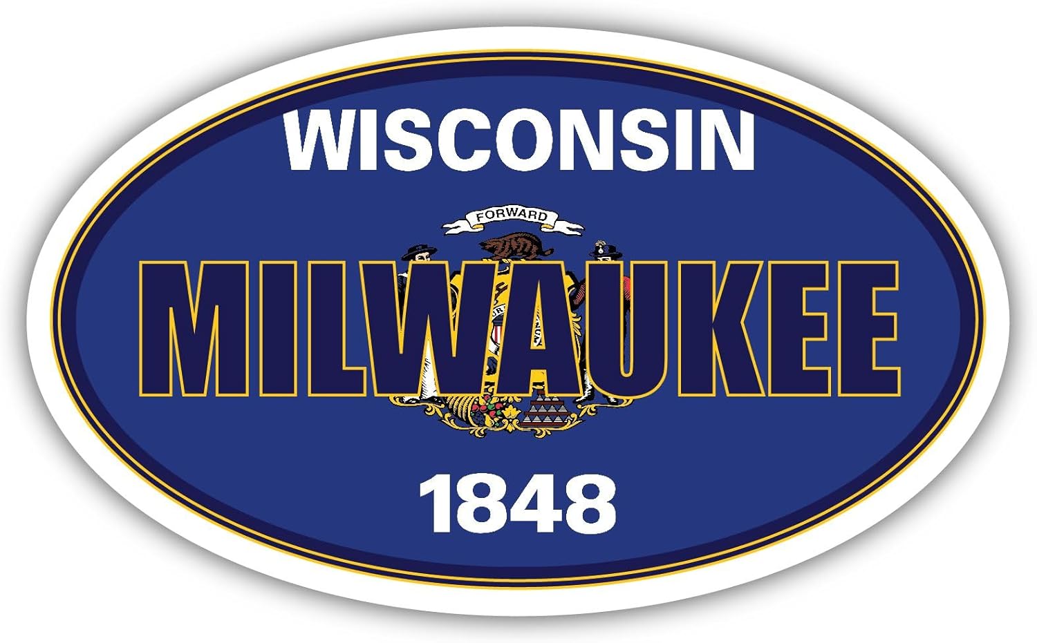 Amazon.com: Milwaukee City Wisconsin State Flag | WI Flag Milwaukee ...