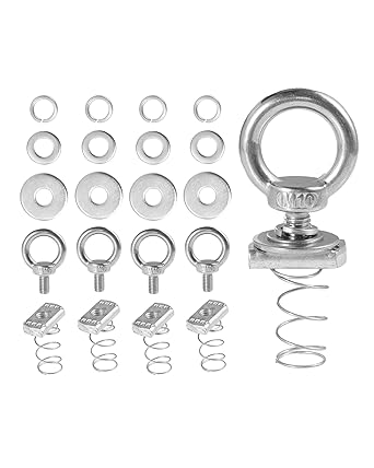 Strut Channel Nut and Eye Bolt Set - Heavy Duty Stainless Steel Eye ...
