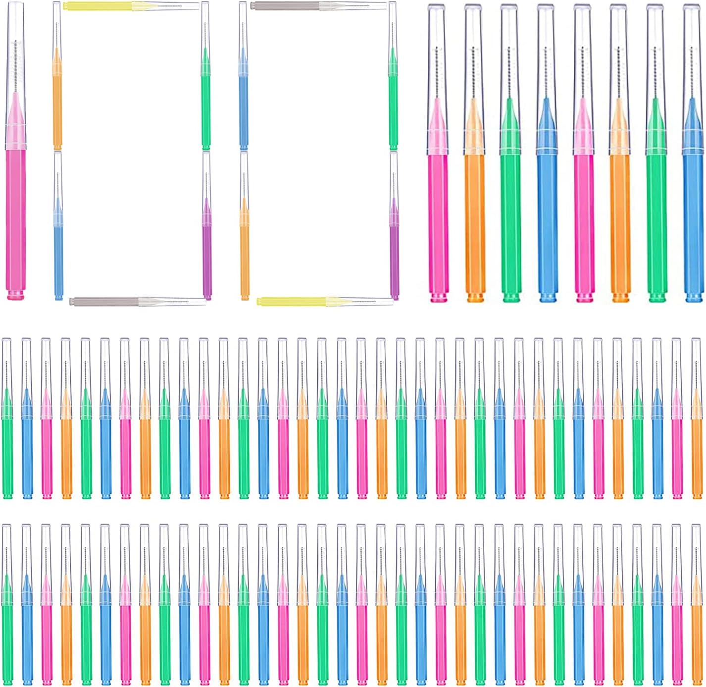 Amazon.com: ROADPLUM 450 PCS Interdental Brushes Dental Floss Picks for ...