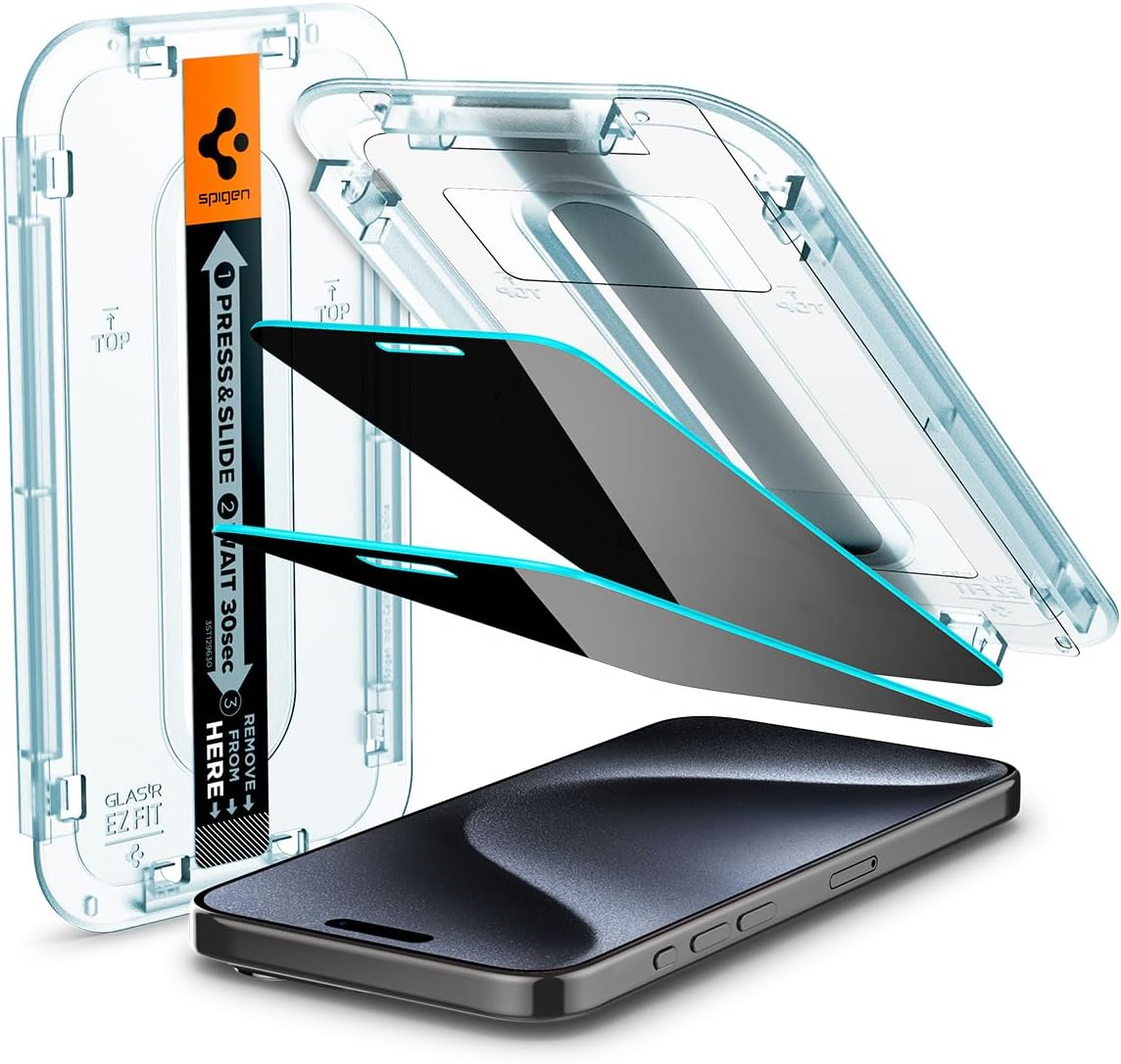 Amazon.com: Spigen Tempered Glass Screen Protector [GlasTR EZ FIT ...