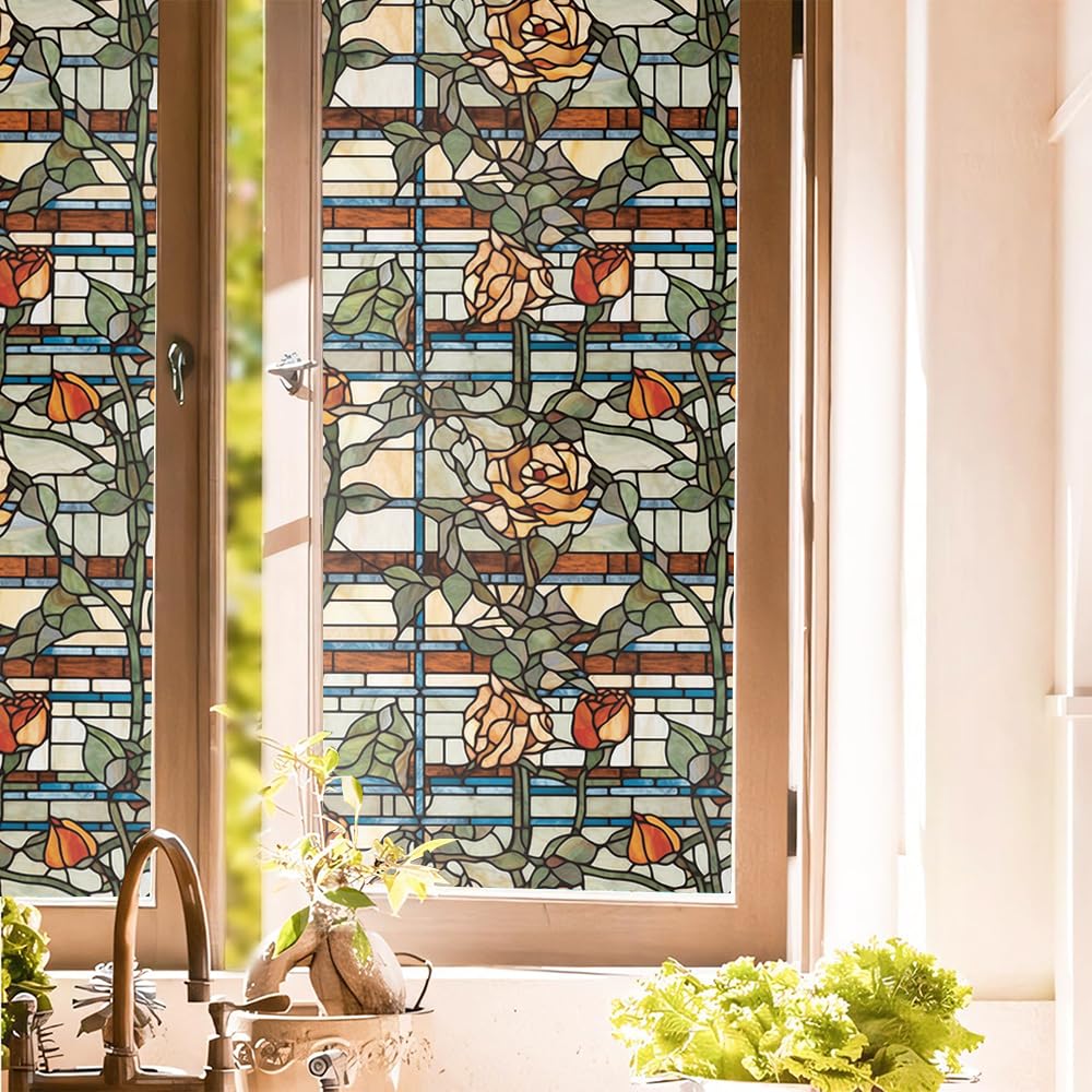 Amazon.com: 16“x118 Boho Modern Abstract Floral Double Side Window ...