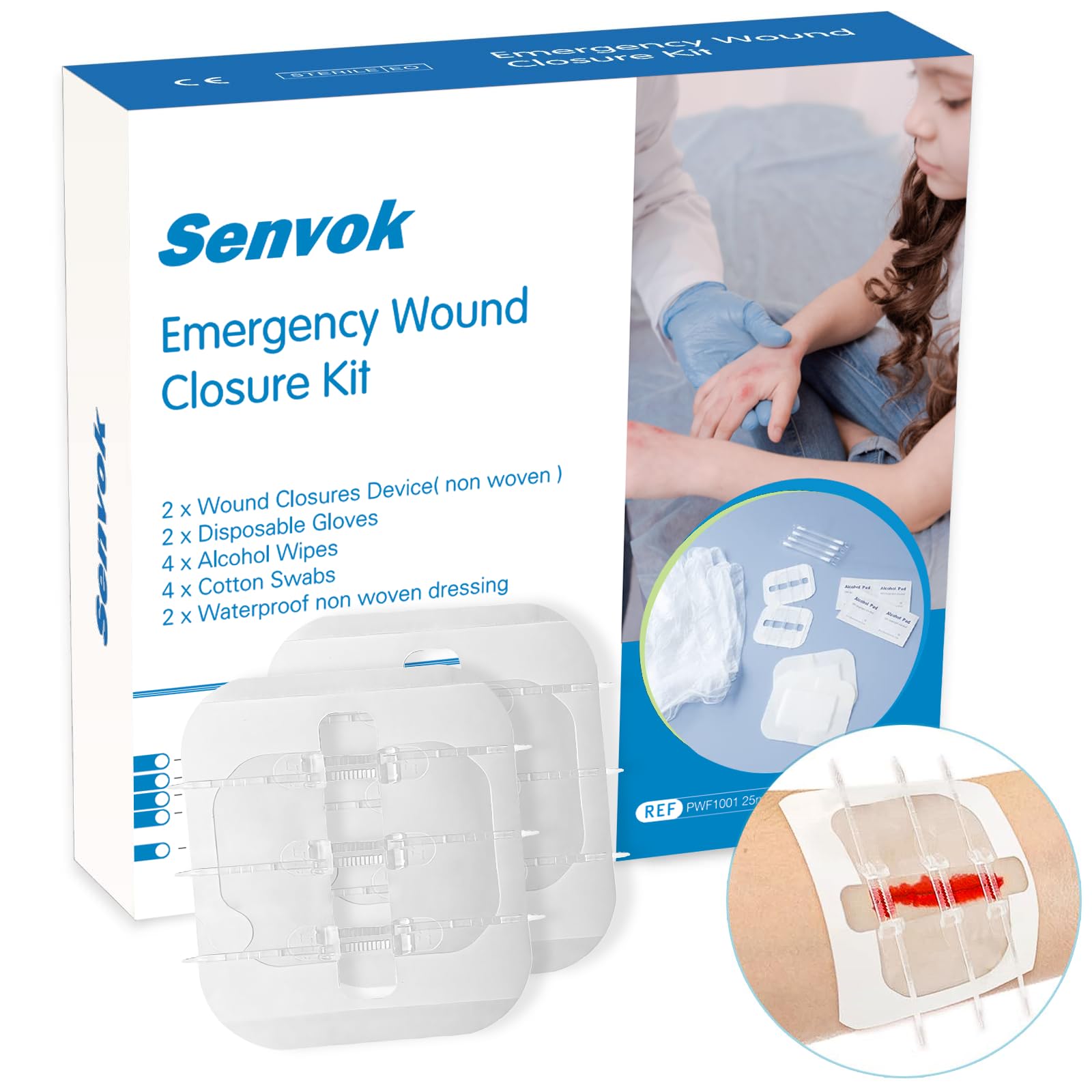 Snapklik.com : Emergency Wound Closure Device, 2 Pcs Zip Stitch ...