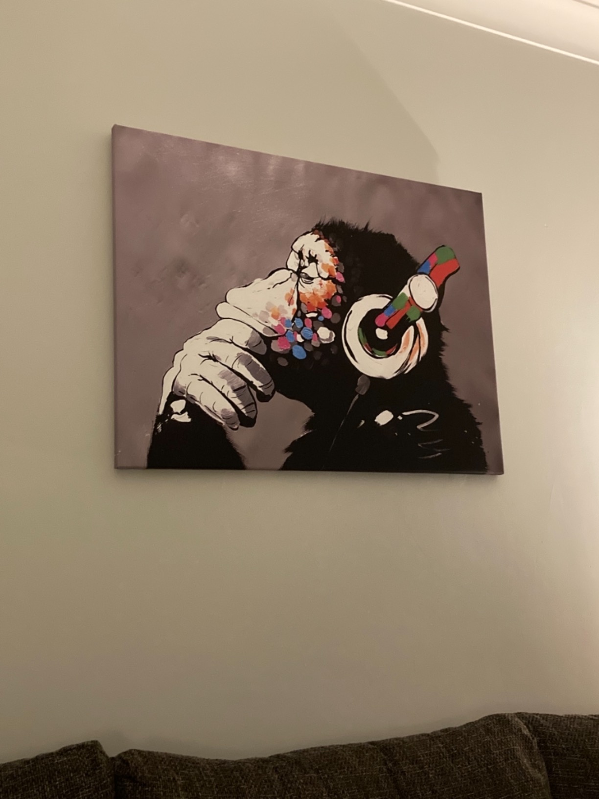 52 North Banksy DJ Monkey Canvas famous Wall Art Print Various Sizes ...