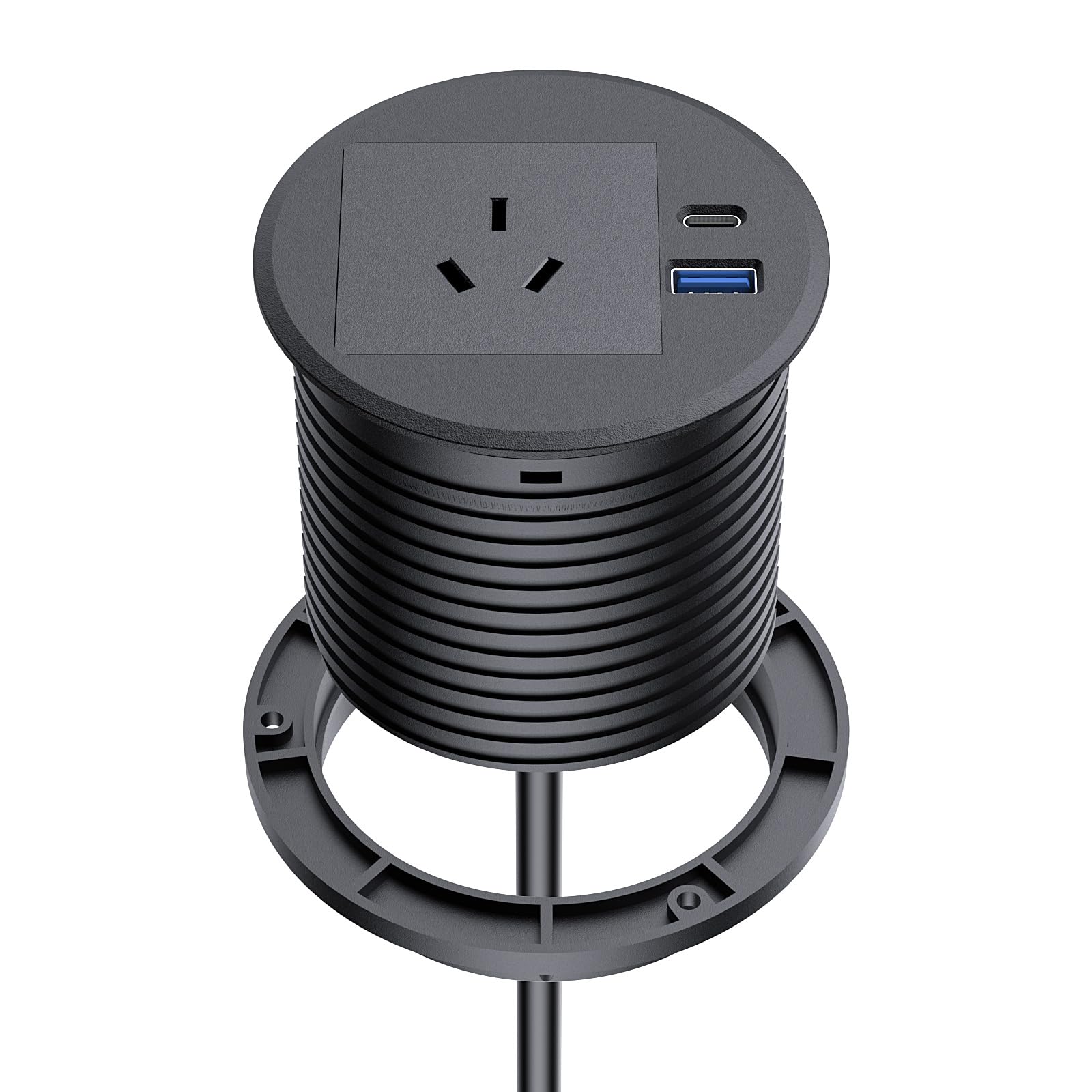 Desk Power Grommet, Haylink Recessed Power Board 80mm Hole Grommet with ...