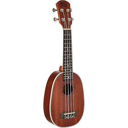 Kadence Ukulele Concert Size 24” Sapele Wood Ukelele, Pineapple/Oval ...