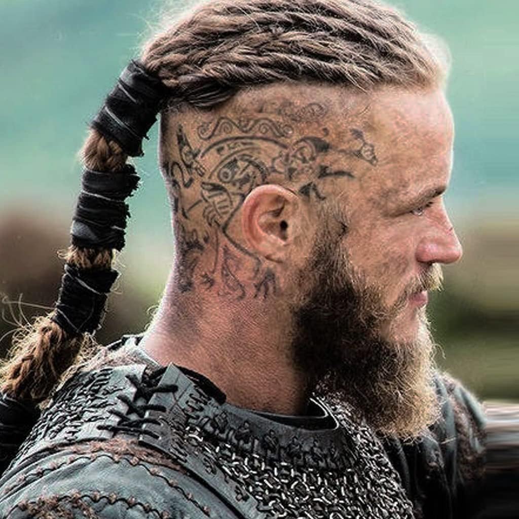 Amazon.com : Floki Inspired Temporary Tattoos - Floki Viking Head Runic ...