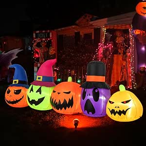 Amazon.com: Tangkula 9 FT Inflatable Pumpkin Patch Family, Blow up Yard ...