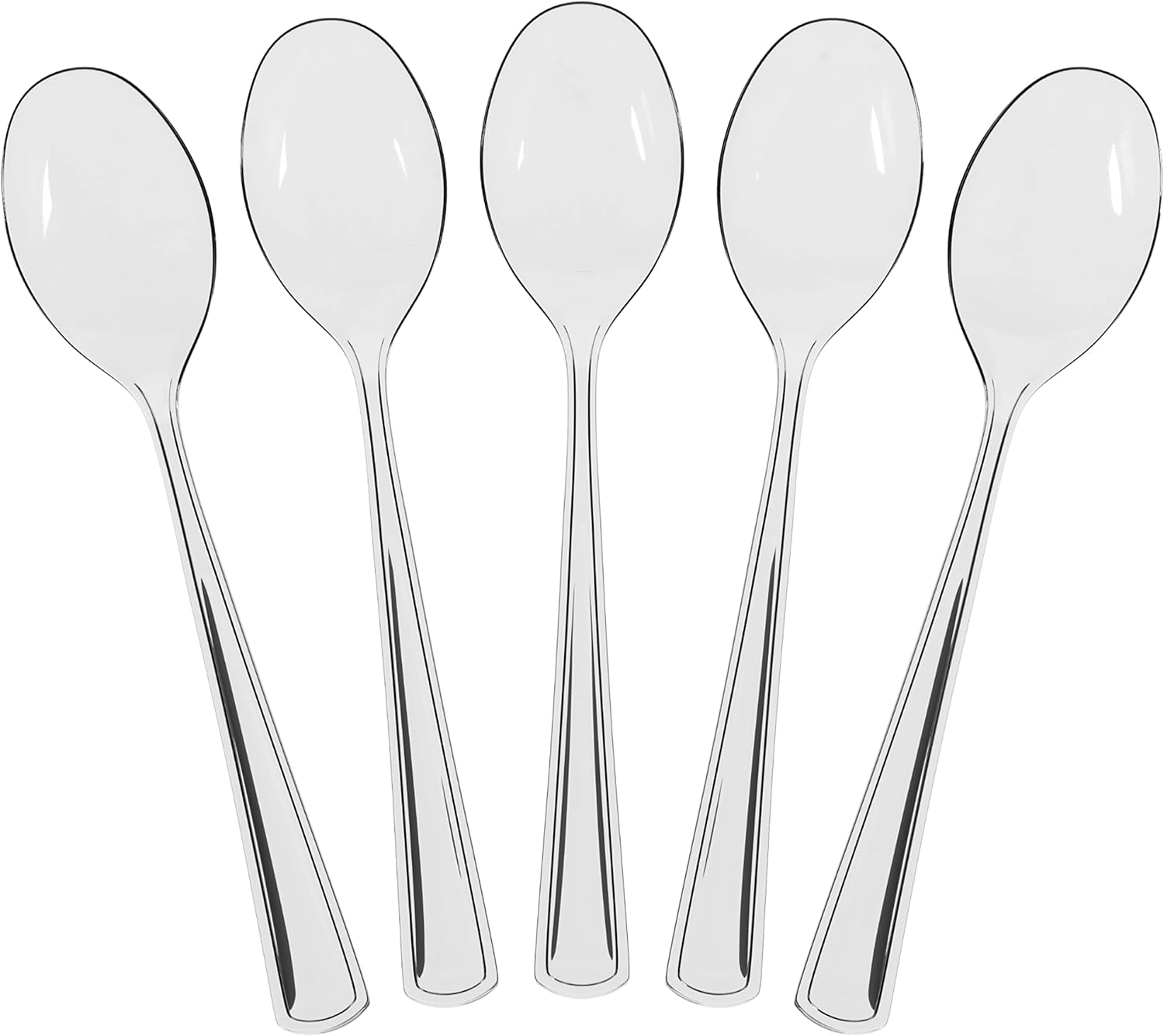 Amazon.com: Clear Plastic Spoons 100 Pcs Clear Spoons Disposable ...