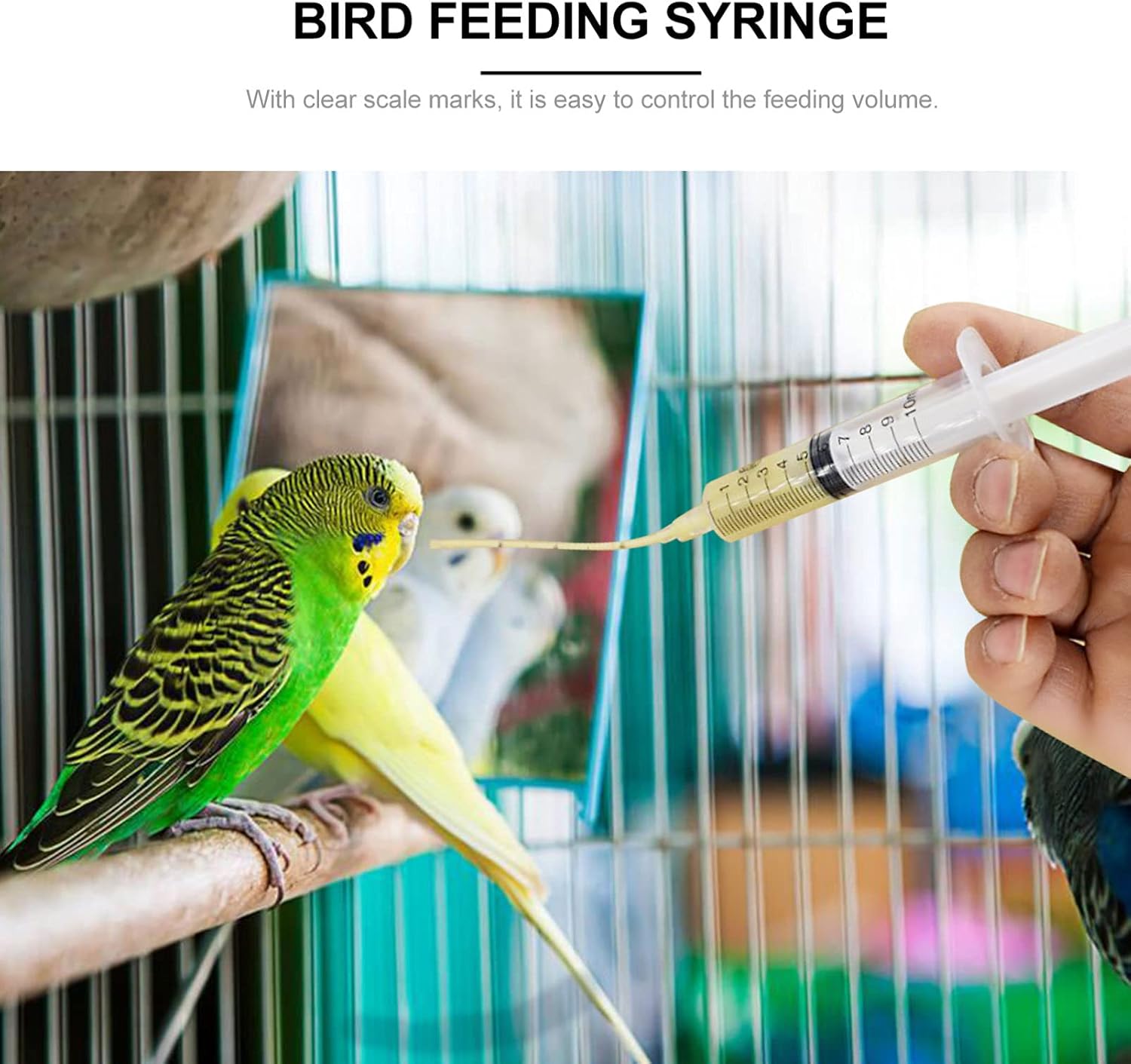 VILLCASE Bird Feeding Syringe Set, Baby Birds Syringe Feeder Parrot ...
