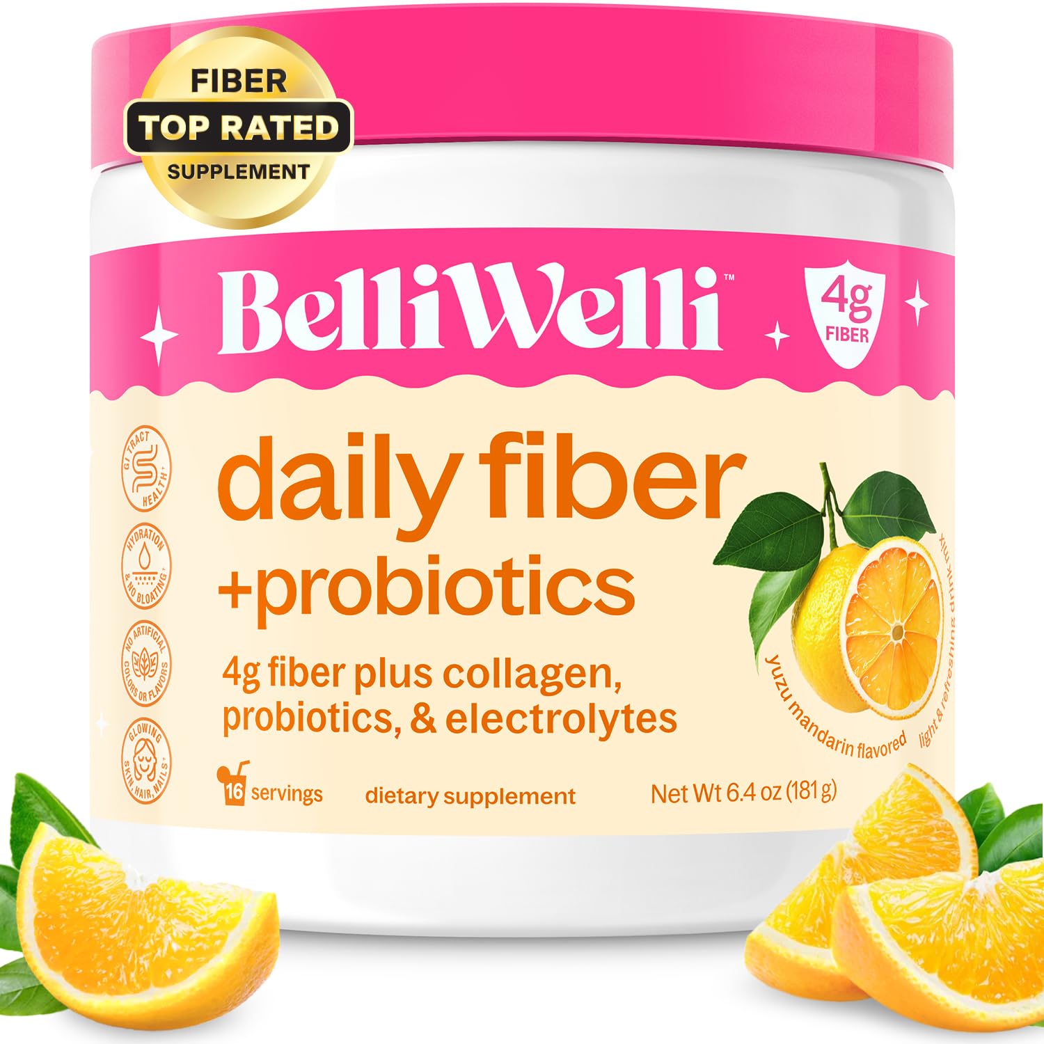 Amazon.com: Belli Welli Daily Fiber Supplement Powder with Collagen ...