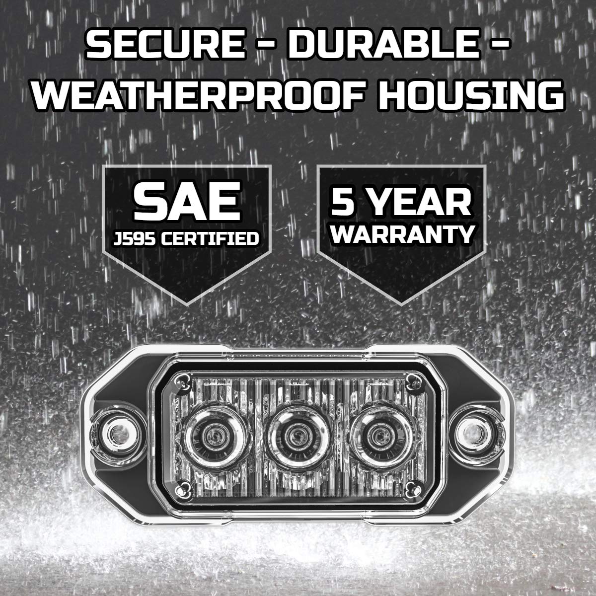 SpeedTech Lights Z-3 9W LED Strobe Light for Police Cars, Construction ...