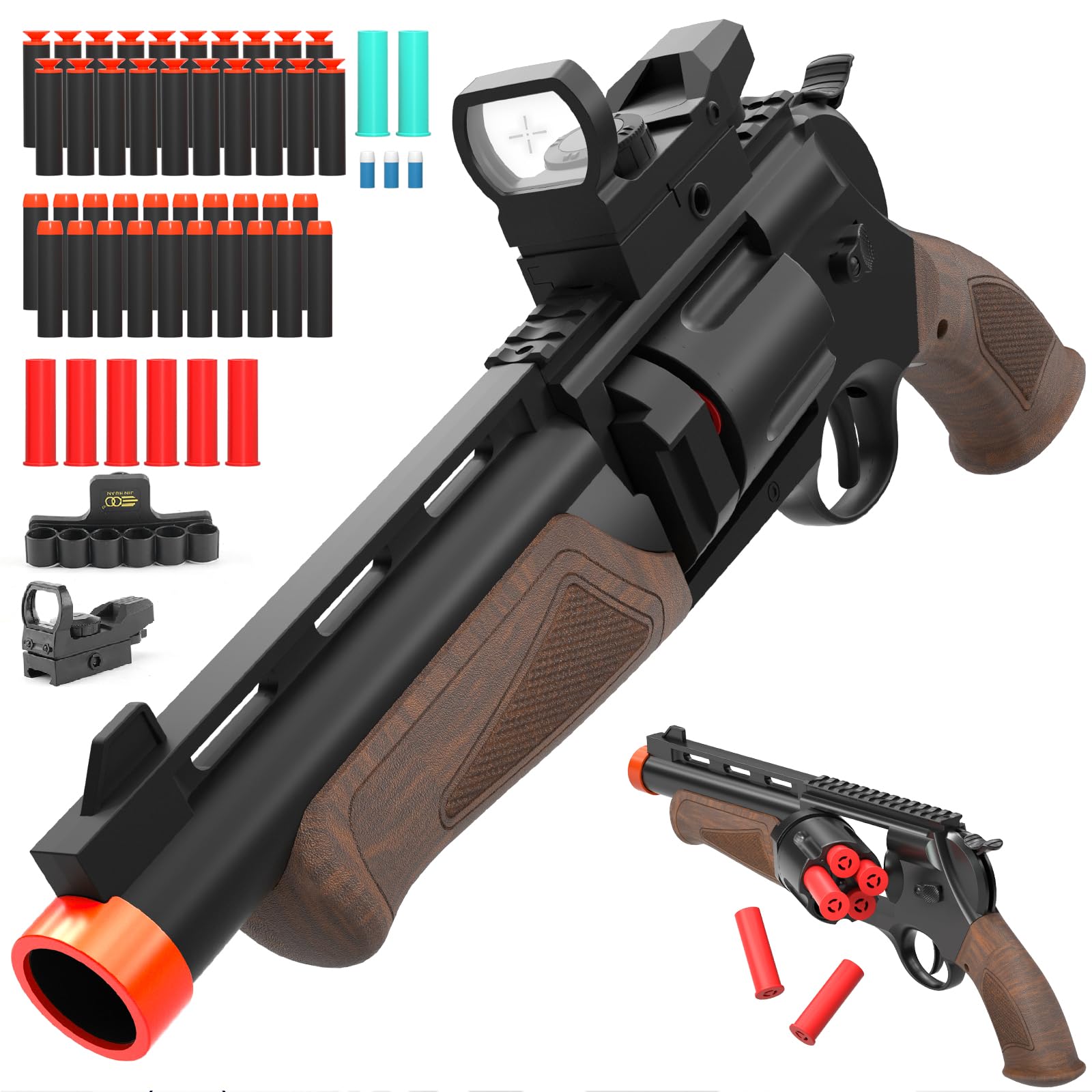 Amazon.com: Toy Guns for Boys, Soft Bullet Toy Shotgun Foam Revolver ...
