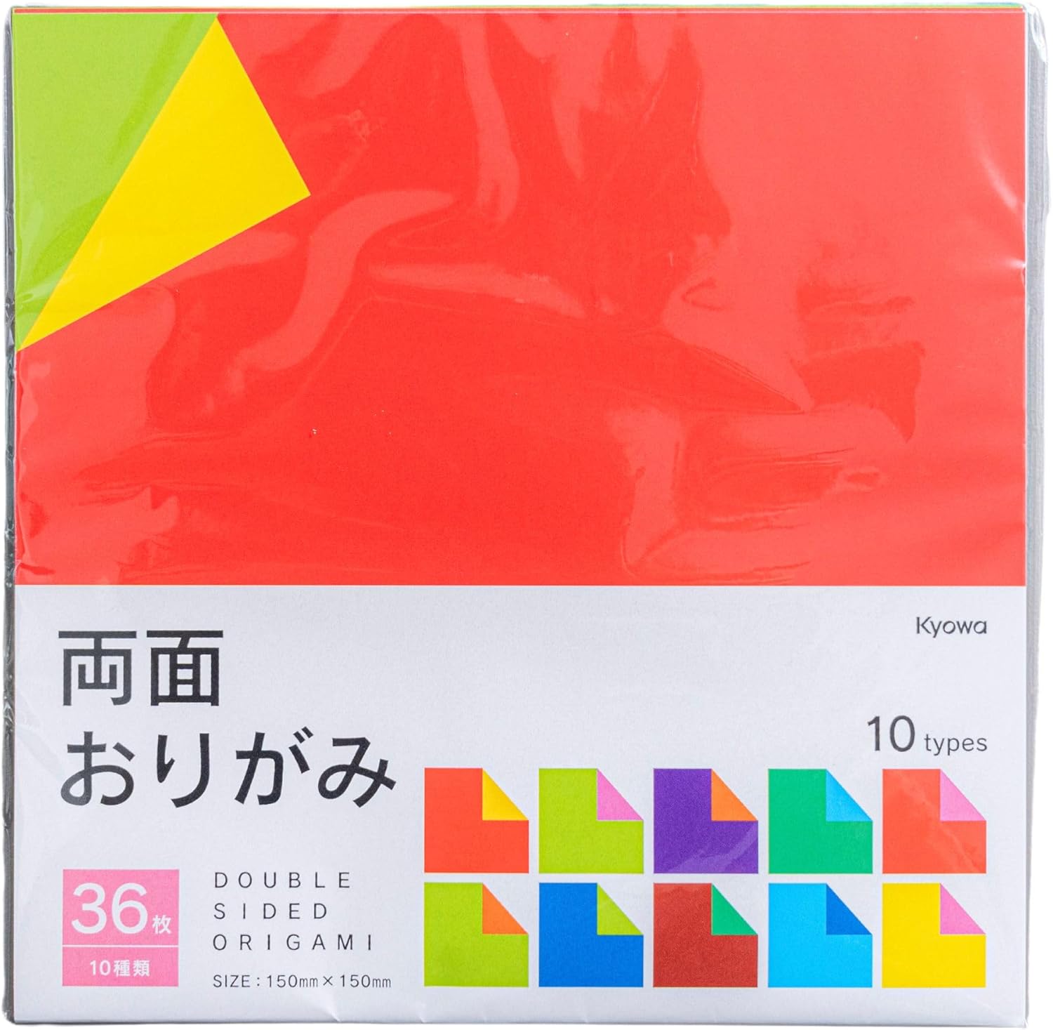 Amazon.com : Origami Paper Double Sided Colored Paper 36 Sheets, 10 ...