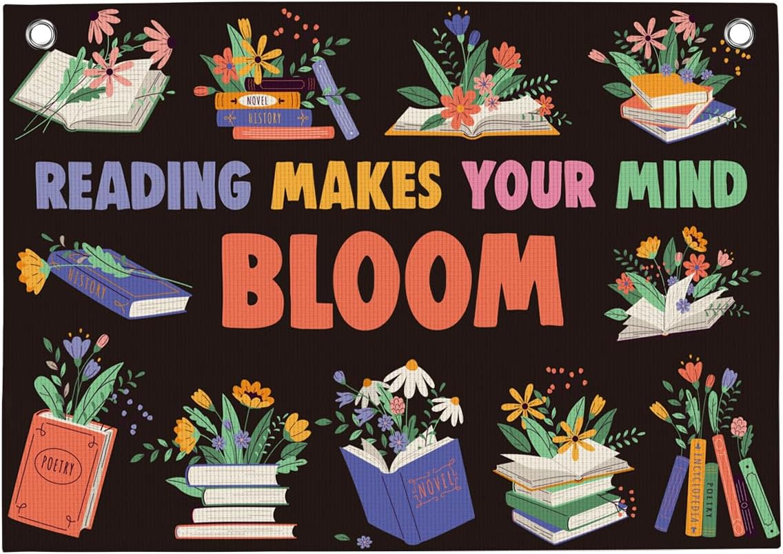 Amazon.com: Classroom Wall Decor Back to School Banner Library Reading ...