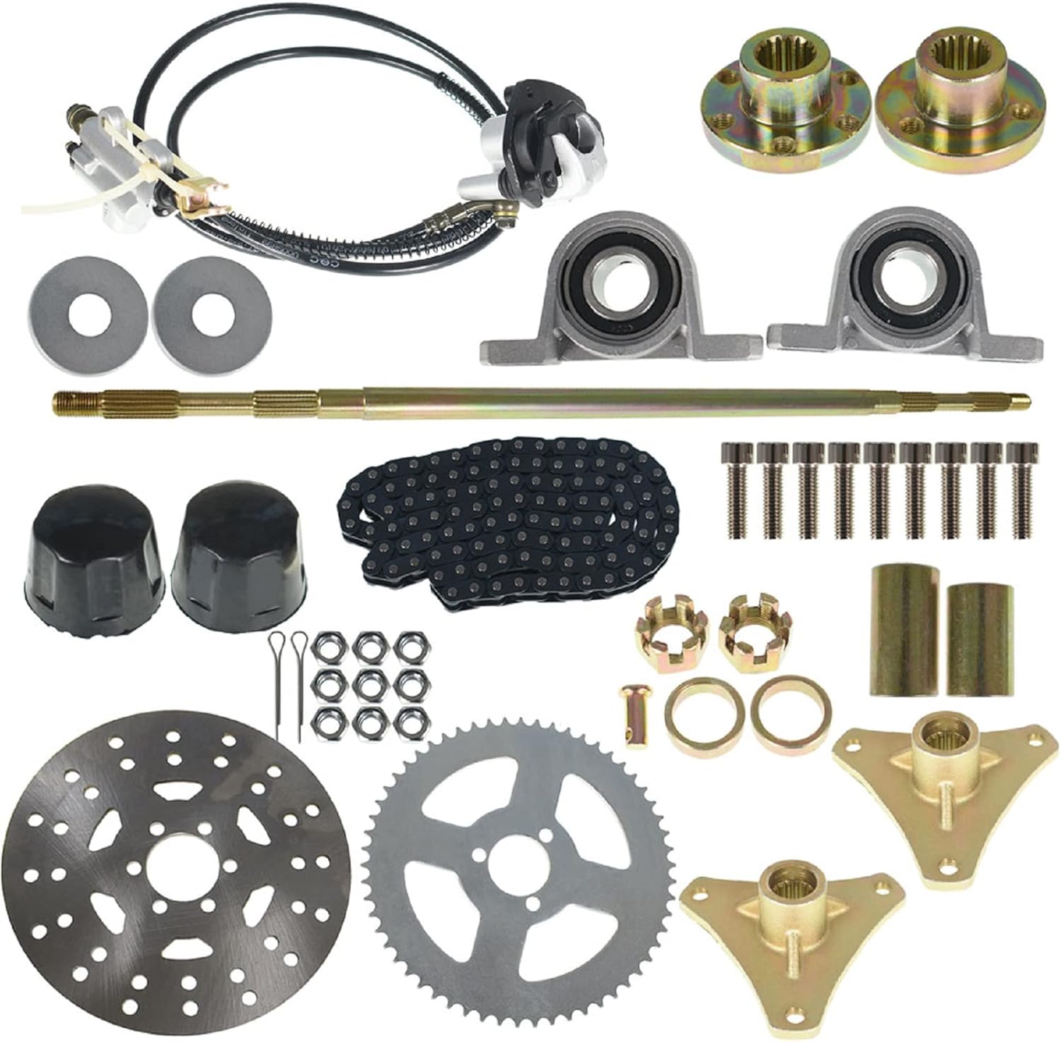 Amazon.com: labwork 29 inch/740mm Rear Live Axle Kit with Brake ...