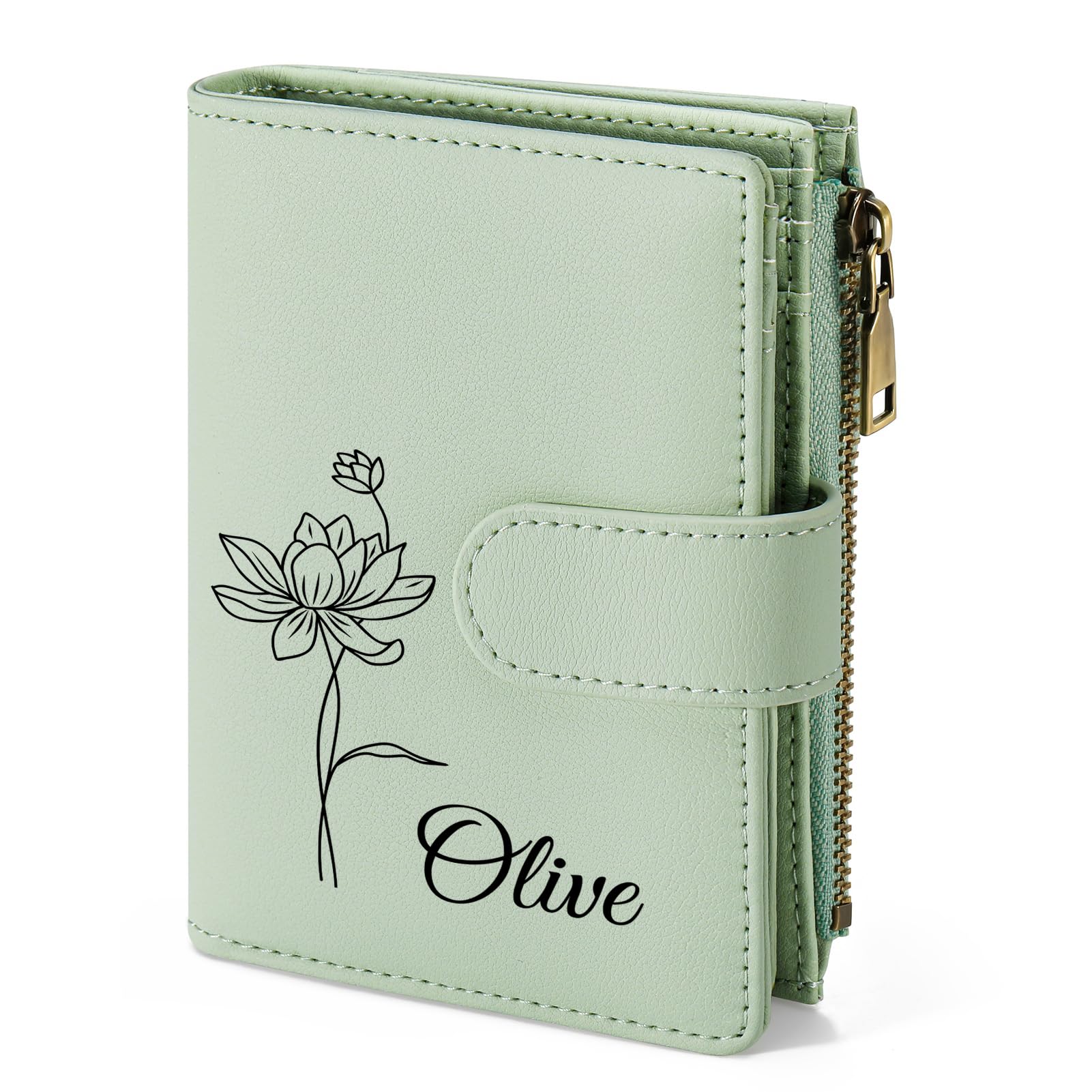 Amazon.com: Angirlish Personalized Wallets Women, RFID Blocking Bifold ...