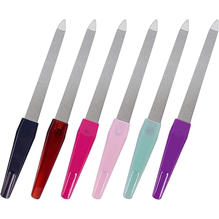 Amazon.com : simarro 6 Pcs Metal Nail Files, Stainless Steel Fingernail ...