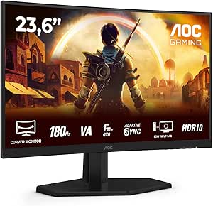 AOC Gaming C24G42E - 24 inch Full HD Curved Monitor, 180 Hz, 0.5 ms ...