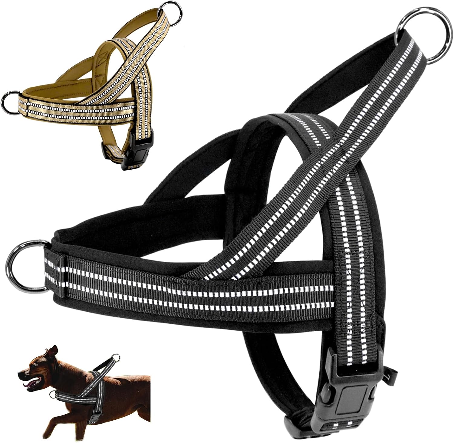 Amazon.com: Comfluxe Freedom No Pull Dog Harness - Adjustable Soft ...