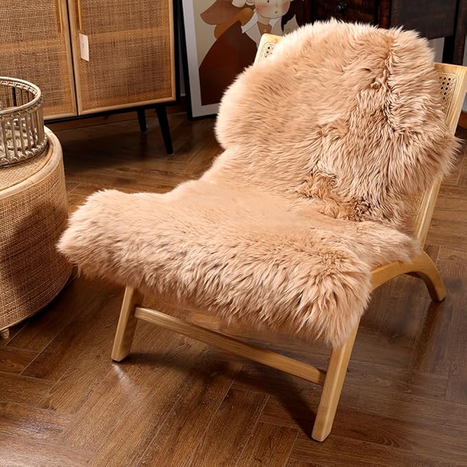 Amazon.com: IRIWOOL Premium Genuine Fur Sheepskin Rug Real Australia ...