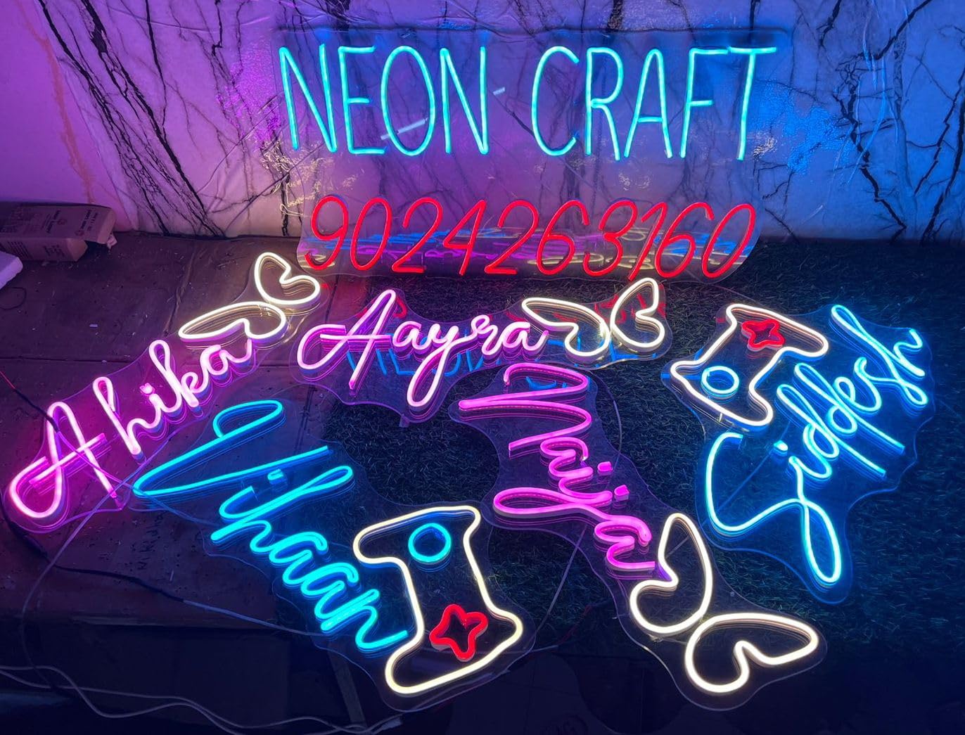 Buy Custom Neon Sign Light For Hotel Bar Restro Shop Name In Neon Light ...