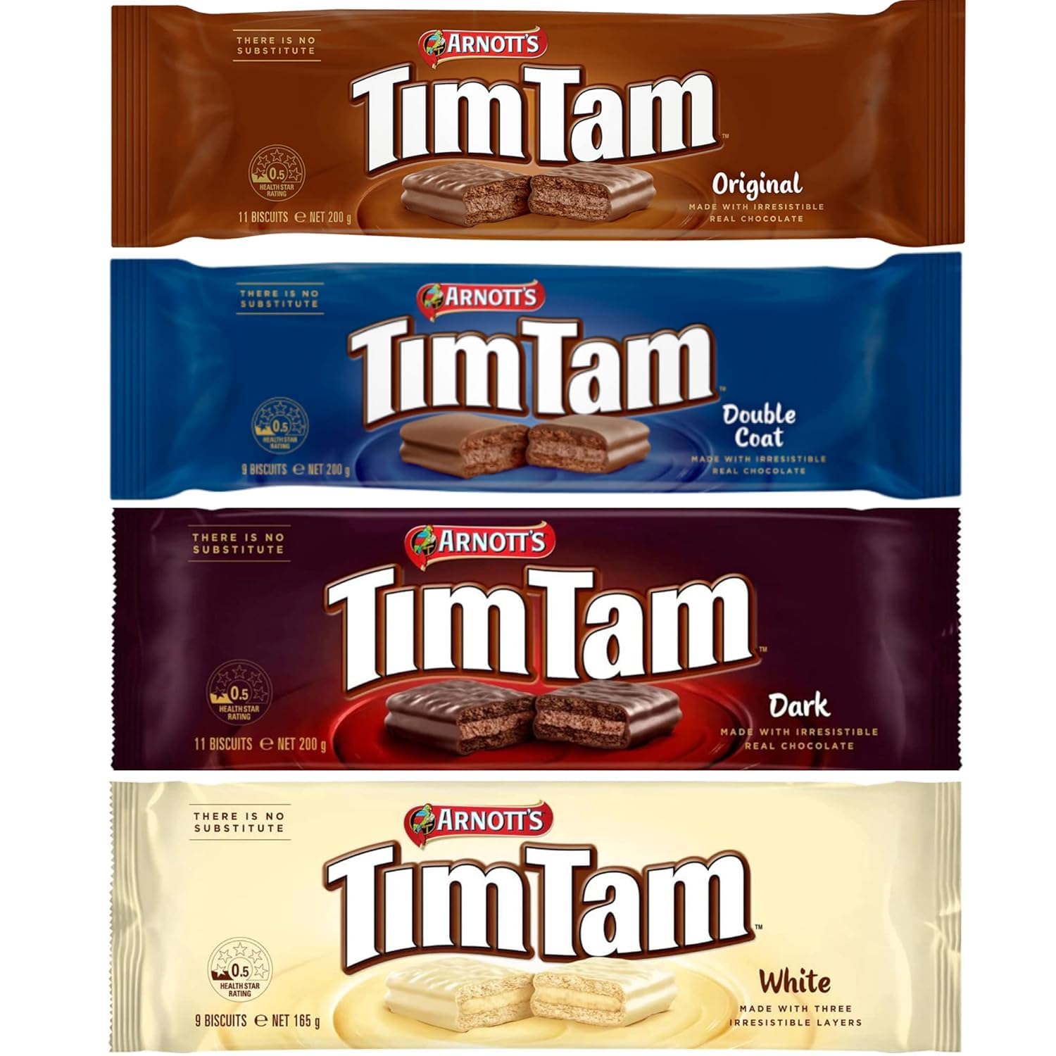 Amazon.com: Tim Tam Chocolate Biscuits – 4-Pack Variety: Original, Dark ...