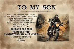 Amazon.com: Poster Empowering Journey Of Life: Armored Motorcycle Rider ...
