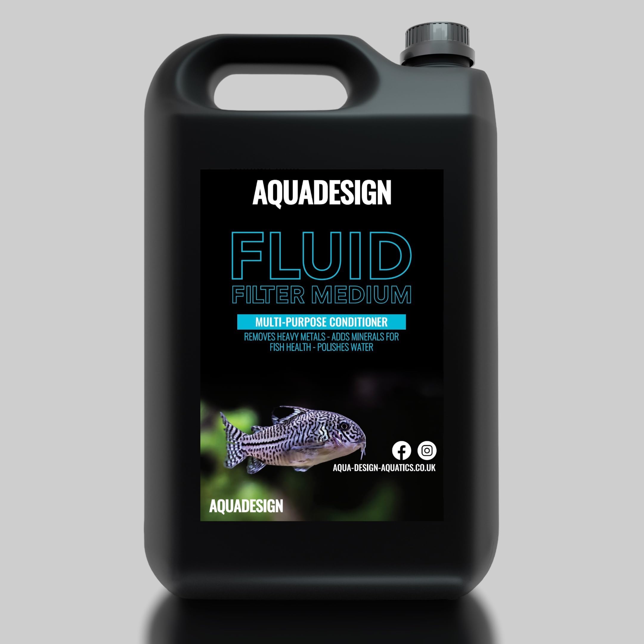 AquaDesign FLUID FILTER MEDIUM 1000ML Aquarium Tap Safe Water ...
