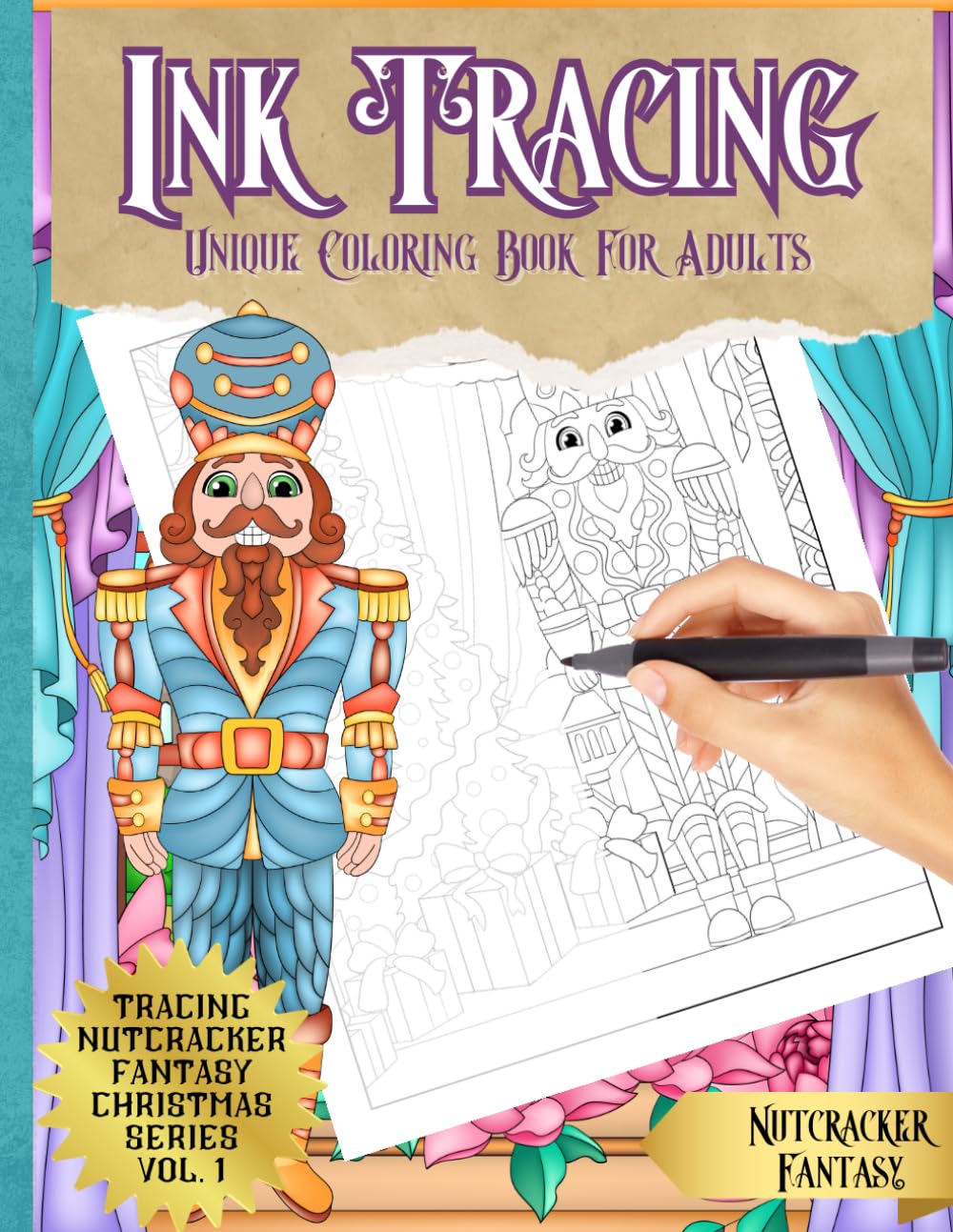 Amazon.com: Ink Tracing Unique Coloring Book for Adults - Nutcracker ...